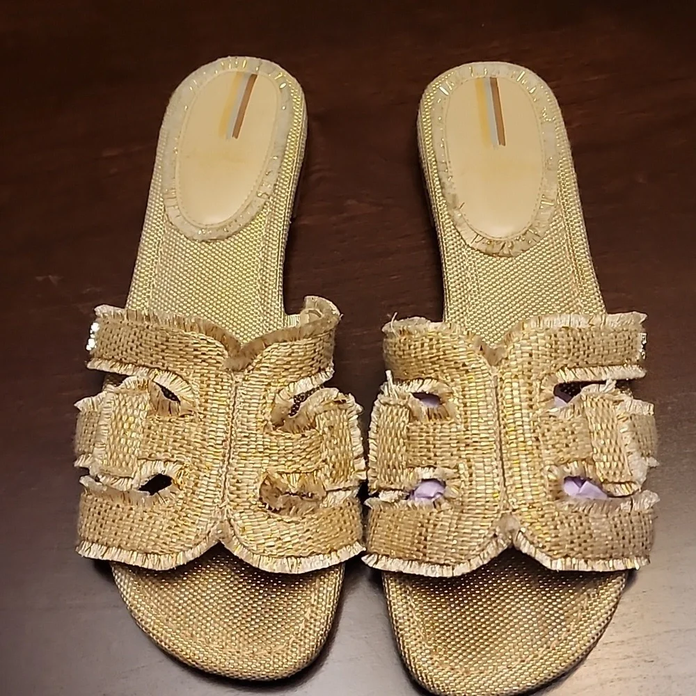Sam Edelman | Shoes | Sam Edelman Gold Sandals Hstyle Bay Frey 2 Slipon ...